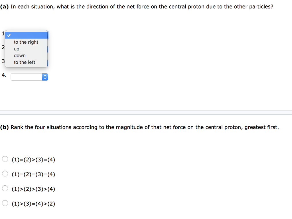 Solved The figure shows four situations in which a central | Chegg.com