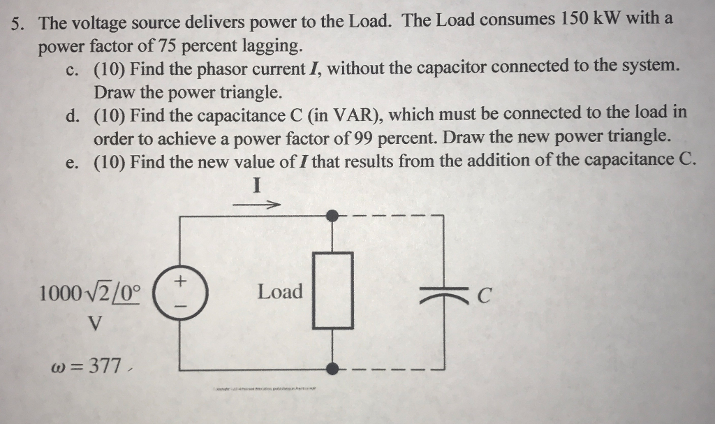 Solved The voltage source delivers power to the Load. The | Chegg.com