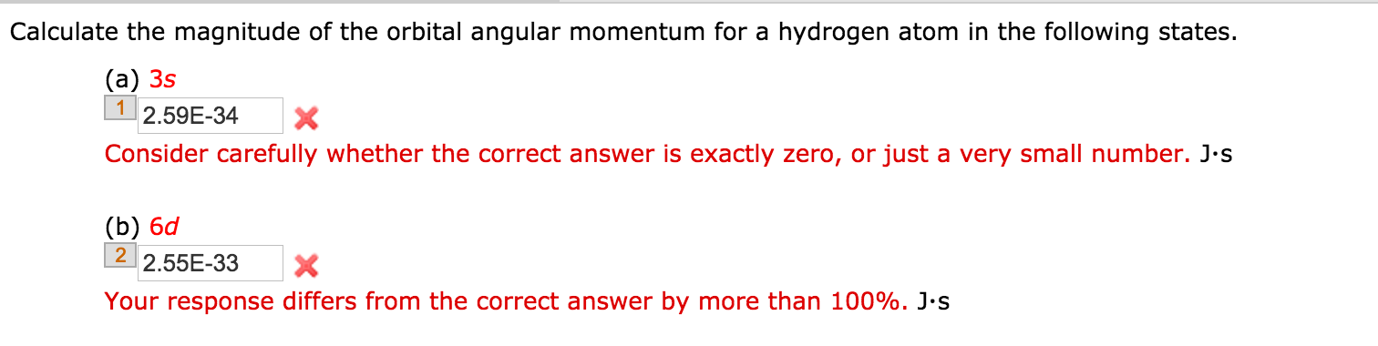 Solved Calculate The Magnitude Of The Orbital Angular