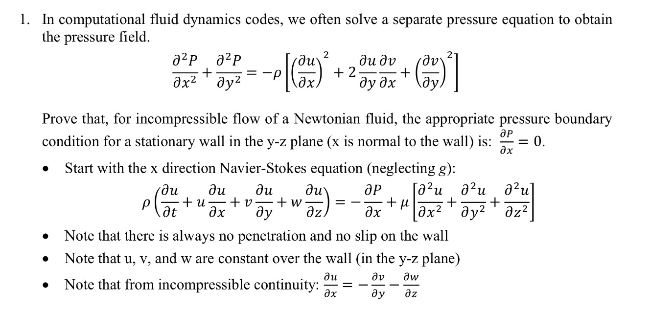In computational fluid dynamics codes, we often solve | Chegg.com
