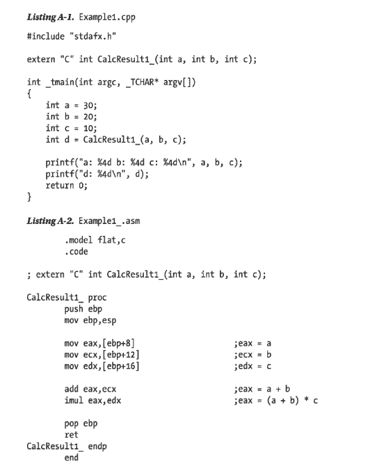 Solved describe difference between two example code, for | Chegg.com