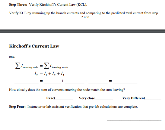 Solved Step One: Determine total current IToT for the | Chegg.com