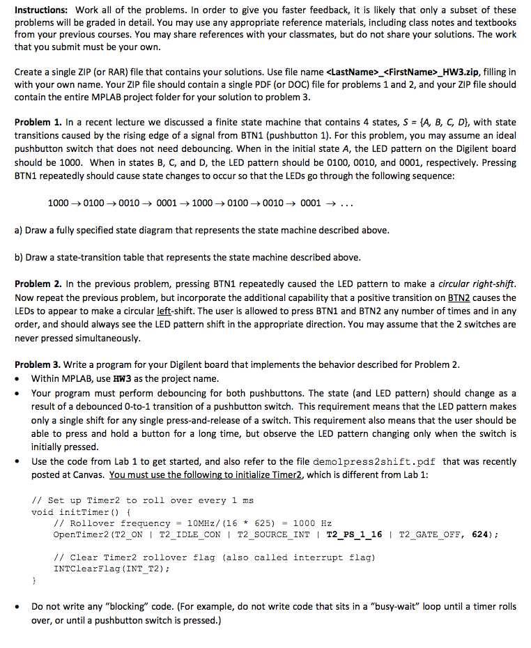Solved Instructions: Work all of the problems. In order to | Chegg.com
