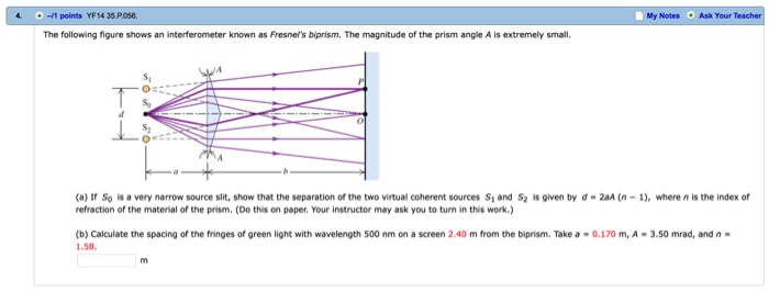 Solved The following figure shows an interferometer known as | Chegg.com