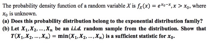 Solved The probability density function of a random variable | Chegg.com