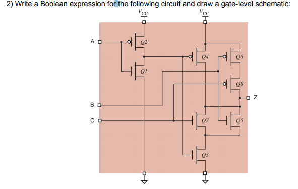 Solved 2) Write a Boolean expression for the following | Chegg.com