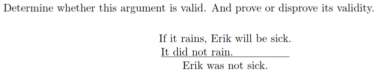 Solved Determine whether this argument is valid. And prove | Chegg.com