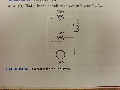 Solved Find i1 in the circuit as shown in Figure P4.34. | Chegg.com