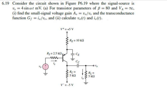 Solved 6.19 Consider the circuit shown in Figure P6.19 where | Chegg.com
