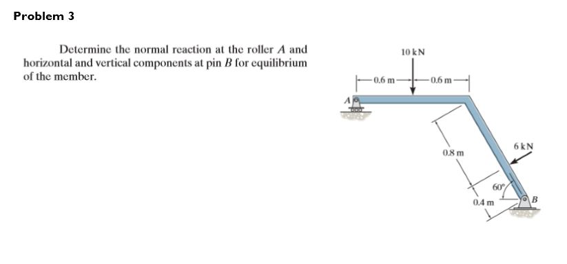 Solved Determine the normal reaction at the roller A and | Chegg.com