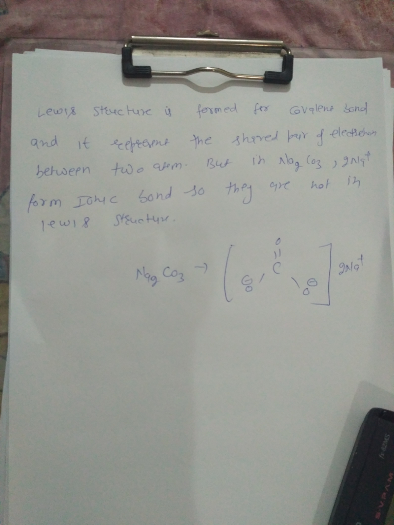 (Solved Homework): For the lewis structure of the molecule Na2CO3, why ...