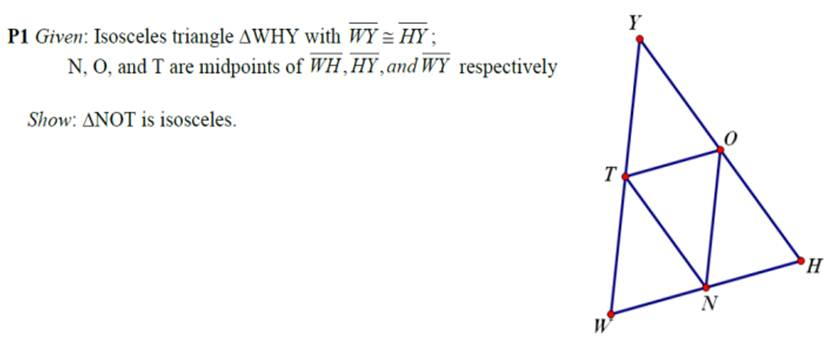 Solved Given: Isosceles triangle Delta WHY with WY HY; N. | Chegg.com