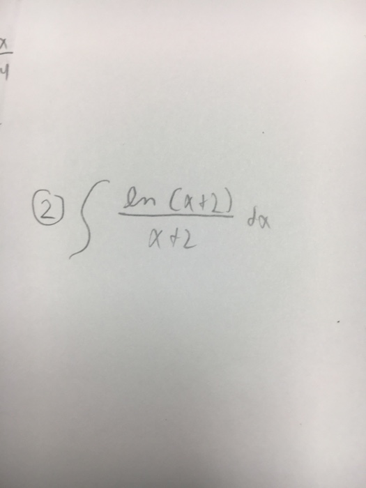 Solved integral ln (x + 2)/x + 2 dx | Chegg.com