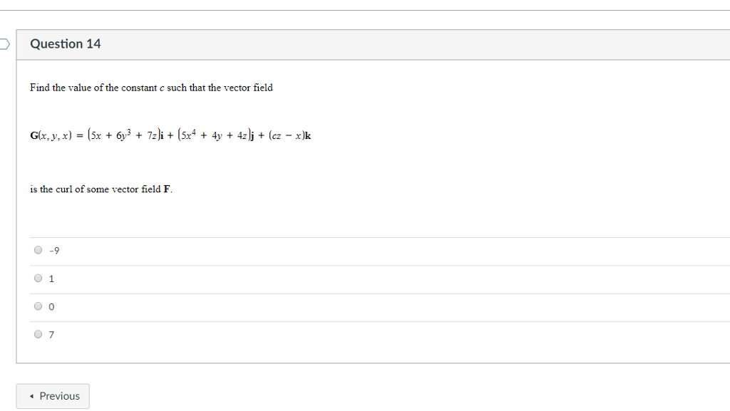 Solved Find the value of the constant c such that the vector | Chegg.com