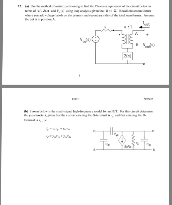 (a) Use the method of matrix partitioning to find the | Chegg.com