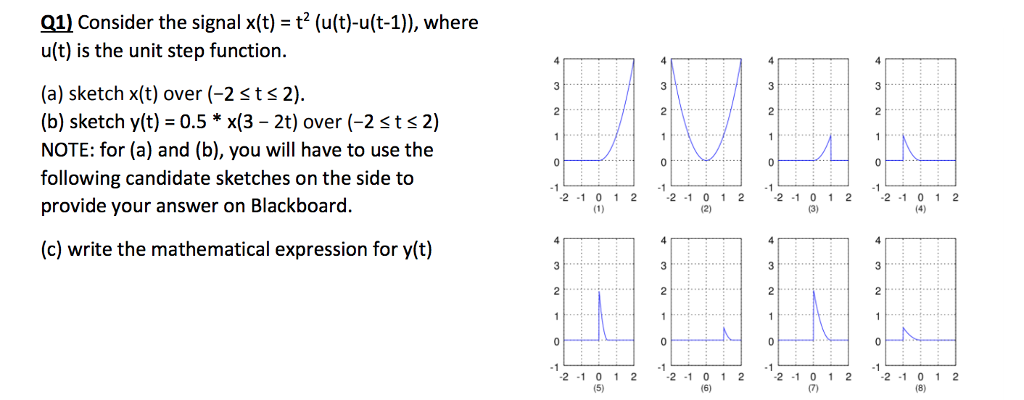 Solved 01) Consider the signal x(t)-t2 (u(t)-u(t-1), where | Chegg.com