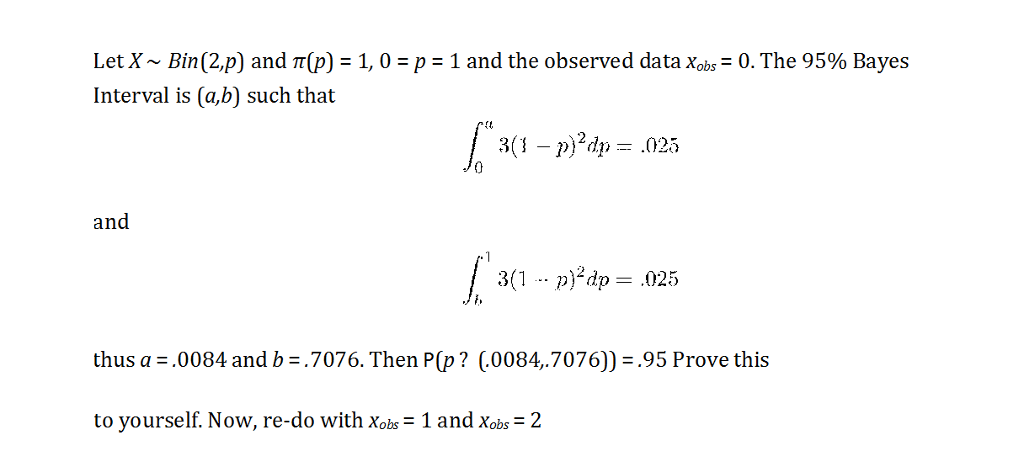 Let X ~ Bin(2, p) and pi(p) = 1, 0 = p = 1 and the | Chegg.com