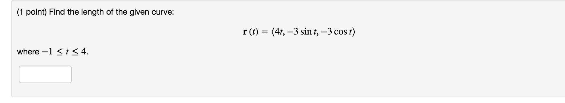Solved Find the length of the given curve: r(t)