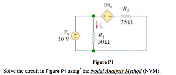 Solved Solve the circuit in Figure P1 using * the Nodal | Chegg.com