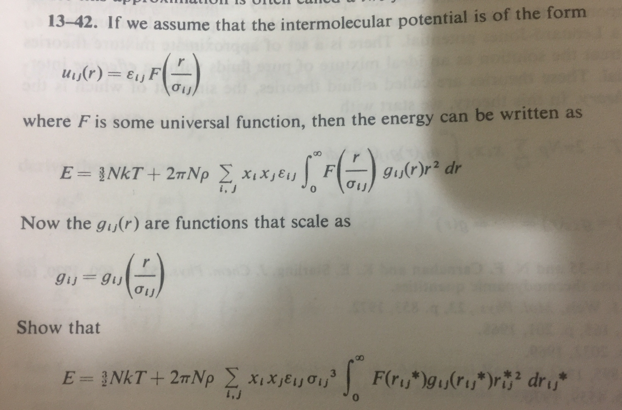 If we assume that the intermolecular potential is of | Chegg.com