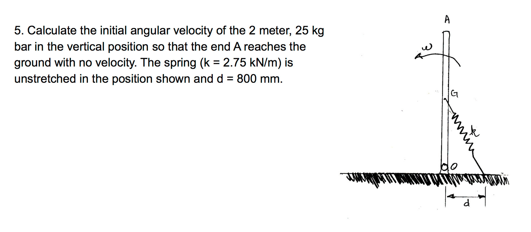 Solved Calculate the initial angular velocity of the 2 | Chegg.com