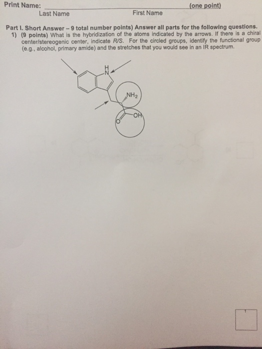 Solved What Is The Hybridization Of The Atoms Indicated By