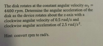 Solved The disk rotates at the constant angular velocity ω,- | Chegg.com