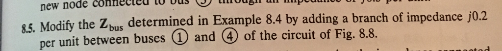 Solved The Zbus of example 8.4 and figure 8.8 are provided | Chegg.com