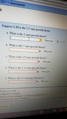 Solved 2017 Assessment ent/showt pl Suppose 1.18 is the | Chegg.com