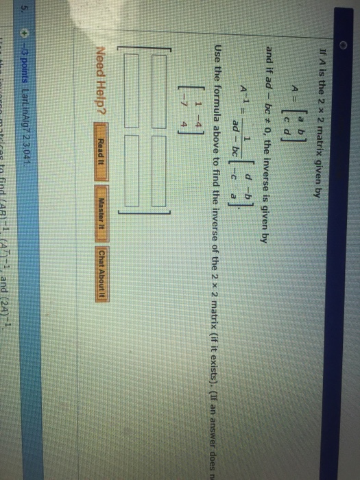Solved If A is the 2 * 2 matrix given by A = [a b c d] and | Chegg.com