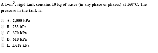 Solved A 1-m^3, rigid tank contains 10 kg of water (in any | Chegg.com