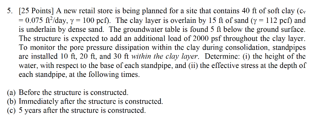 Solved 5. 25 Points] A new retail store is being planned for | Chegg.com