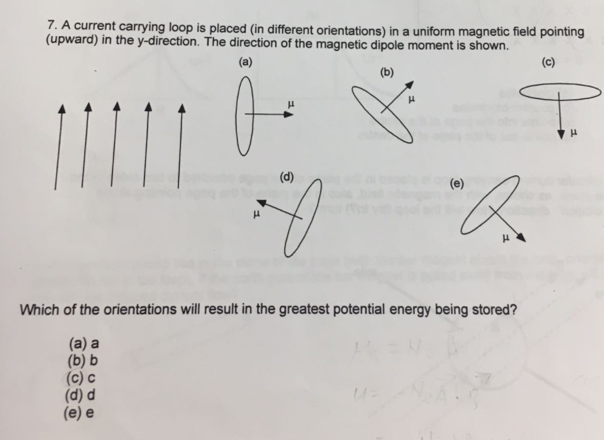 Solved A current carrying loop is placed (in different | Chegg.com