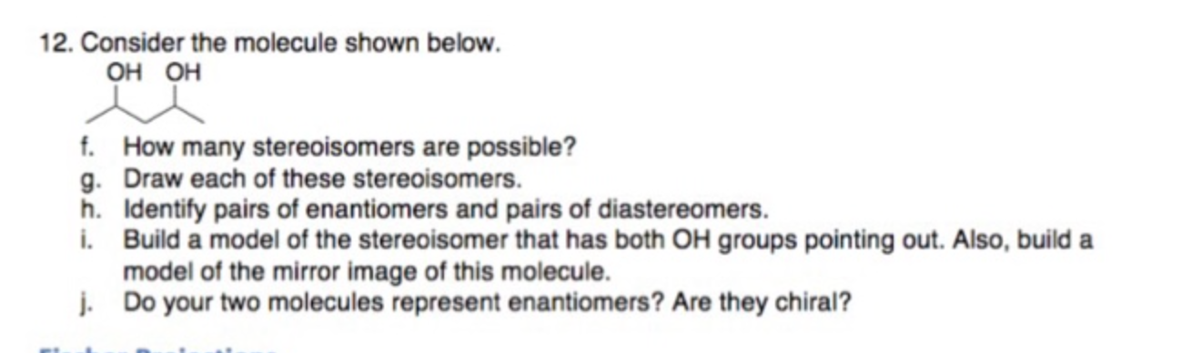 Solved Consider the molecule shown below. How many | Chegg.com