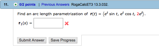 Solved Find An Arc Length Parameterization Of Rt E Sin