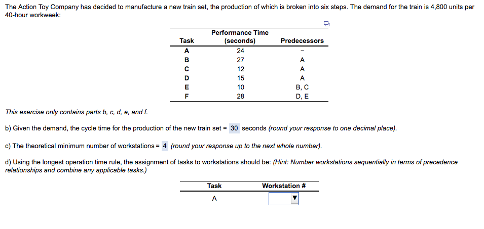 Solved I need workstation number for each task so there will | Chegg.com