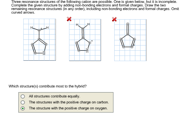 Draw Two Resonance Structures Of The Cation Shown Below