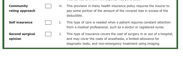 Solved Term Answer Description A. Consolidated Omnibus | Chegg.com