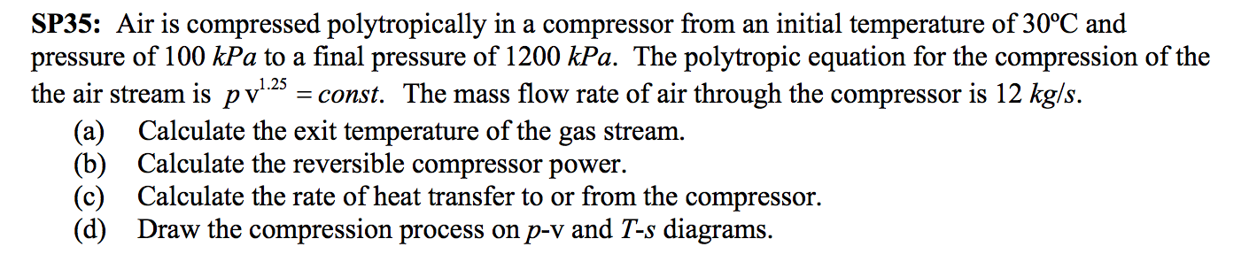 Solved Air is compressed polytropically in a compressor from | Chegg.com