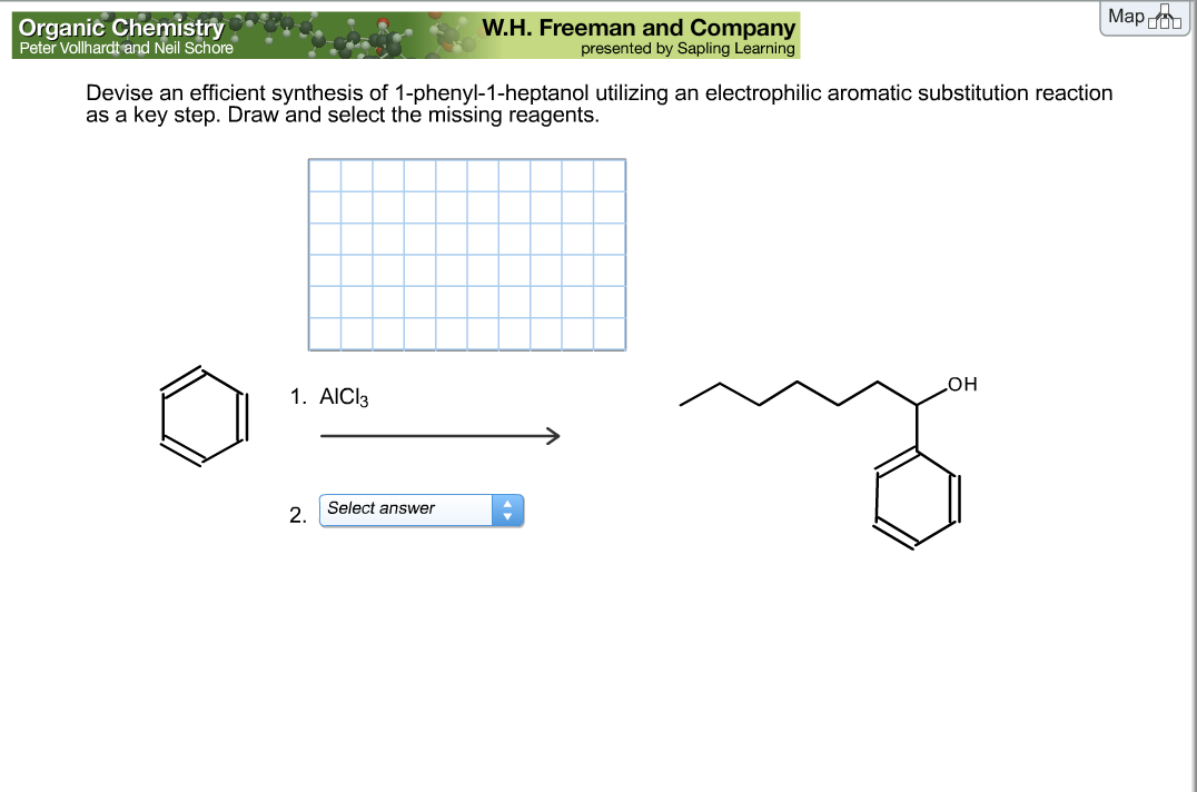 Solved Devise an efficient synthesis of 1-phenyl-1-heptanol | Chegg.com Solved Devise an efficient synthesis of 1-phenyl-1-heptanol | Chegg.com