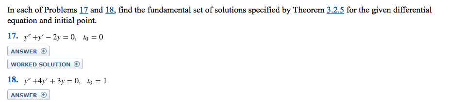 Solved In each of Problems 17 and 18, find the fundamental | Chegg.com