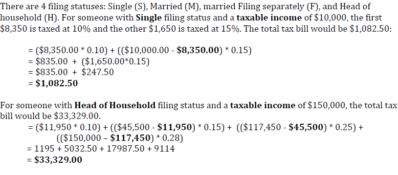 Solved Tax Calculator In this project, you will be writing a | Chegg.com