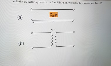 Solved Derive the scattering parameters of the following | Chegg.com