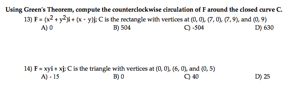 Solved Using Green's Theorem, compute the counterclockwise | Chegg.com