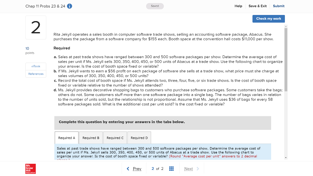Solved Chap 11 Probs 23 & 24 Saved Help Save & Exit Submit | Chegg.com