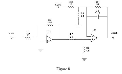 Solved The operational amplifiers U1 and U2 in the circuit | Chegg.com