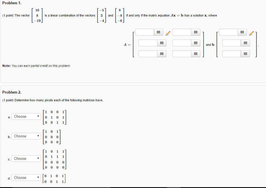 Solved The Vector [16 8 19] Is A Linear Combination Of