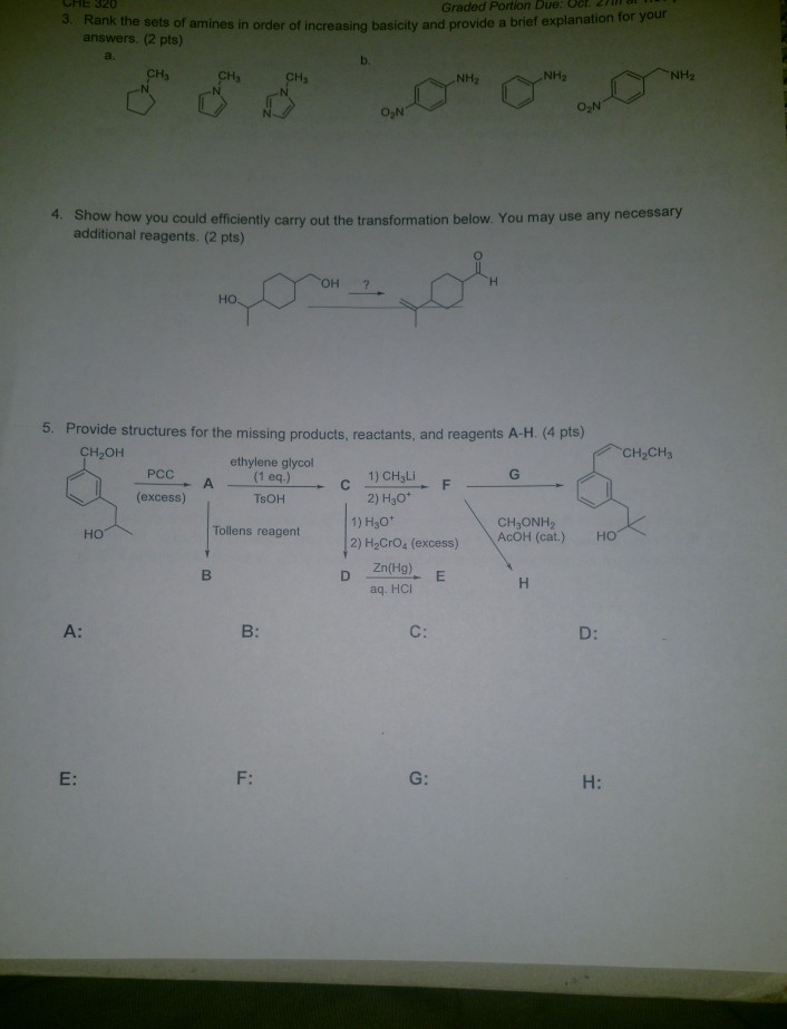 Solved Graded Portion Due: cl 21 3. Rank the sets of amines | Chegg.com