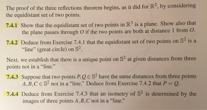 Solved The proof of the three reflections theorem begins, as | Chegg.com