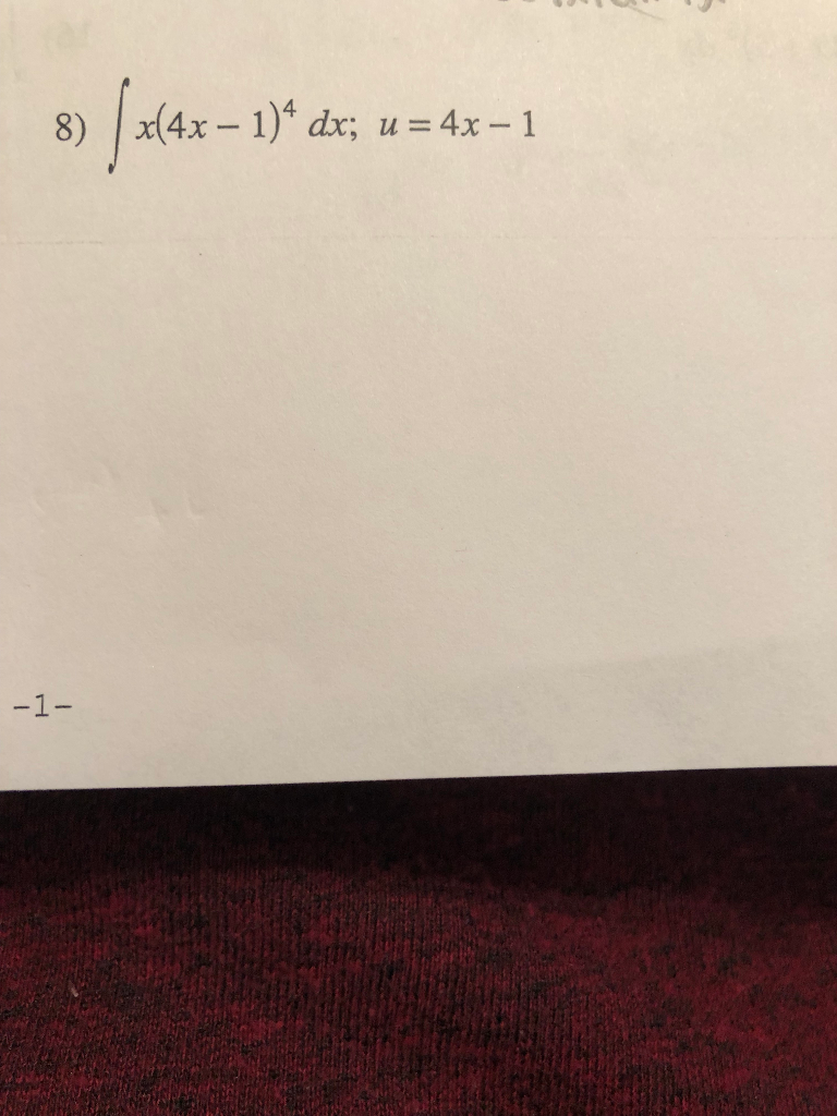 Solved Find the indefinite integral using substitution. | Chegg.com